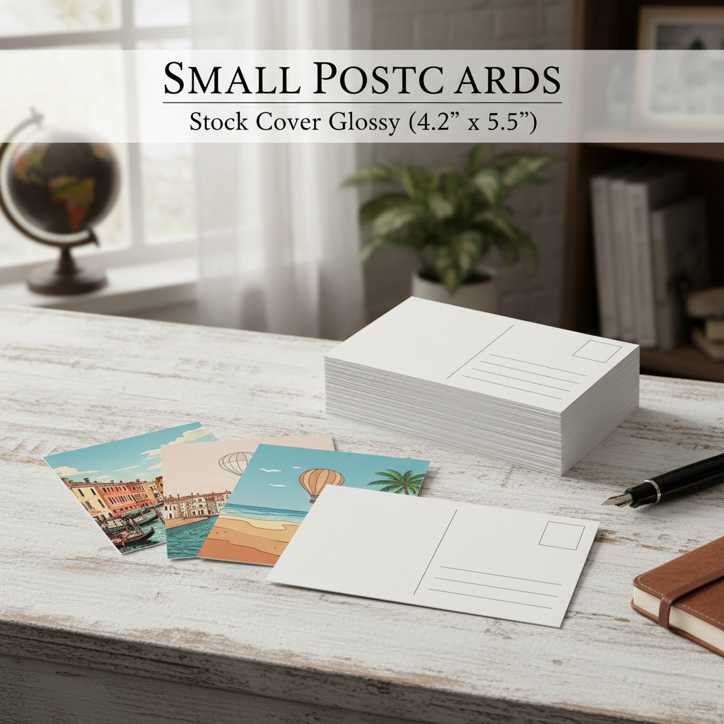 Small Glossy Postcards 4.25x5.5 | Premium Cardstock